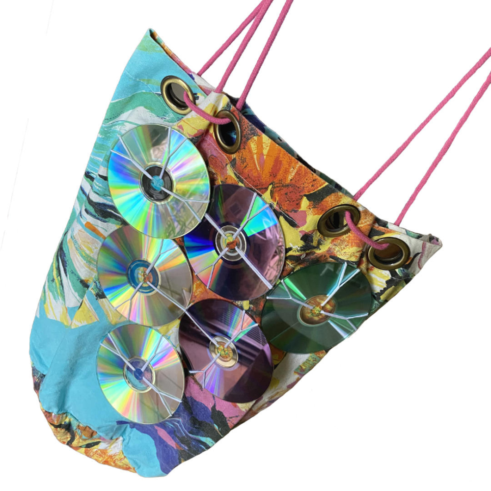 Use what you have: CDs on a tote bag / opensewing, textiles lover ...